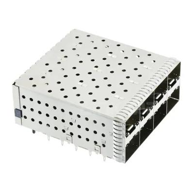 Cina 1-2007394-8 SFP+ Receptacle con cage Ganged (2x4) Connector Press-Fit Through Hole 16 Gb/s in vendita