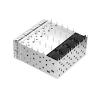 China LP24BC01301 2x4 SFP+ Cage Connector Press-Fit With Outer Light Pipe for sale