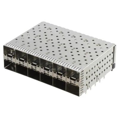 Cina 2007562-6 SFP+ Cage Assembly con connettore integrato 2x6 Port Incluso Lightpipe 16 Gb/s in vendita