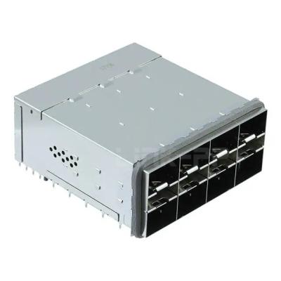 Cina 3-2180324-0 zSFP+ Receptacle con cage Ganged (2x4) Connector 32 Gb/s Elastomeric Gasket in vendita
