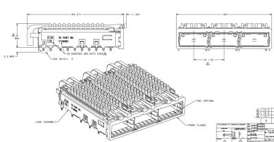 Cina TE 2110412-2 QSFP+ 1x3 gabbia con connettore dissipatore di calore in vendita