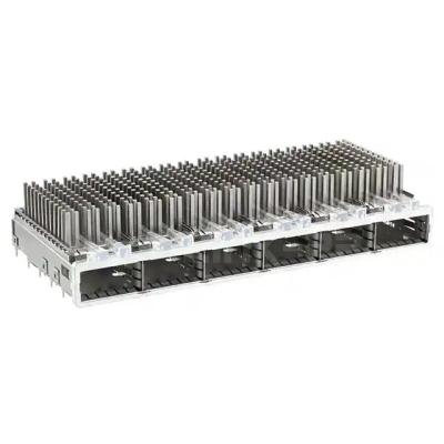中国 TE 2143331-3 QSFP+ケージ・ギャング (1 x 6) 熱槽接続器 プレス・フィット ライトパイプ 販売のため