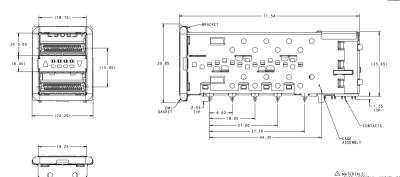 Cina 2085945-3 QSFP+ Cage Assembly 2x1 Port con connettore integrato incluso Lightpipe in vendita