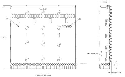 Cina 2338495-3 TE OSFP Cage Ganged (1 x 4) Connector Press-Fit Through Hole in vendita