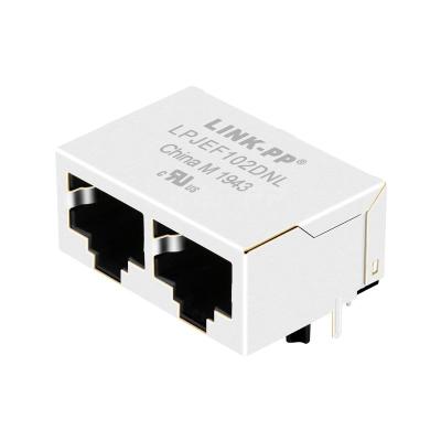 中国 タブダウン LEDなし 1X2ポート 8P8C RJ45 モジュール式ジャック 組み込み磁体なし 販売のため