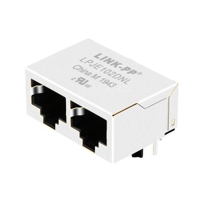 中国 WE 615016137621 互換 LINK-PP LPJEF102DNL タブダウン LED 1X2 ポート RJ45 ネットワーク 販売のため