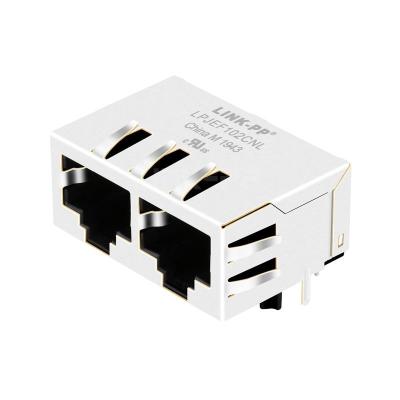 中国 Tyco 5406562-2 互換性 LINK-PP LPJEF102CNL タブダウン LED 1X2ポート RJ45 ジャック 販売のため