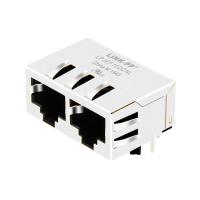 China Tab Down Without Led 1X2 Port RJ45 Connector Jack without Integrated Magnetics for sale