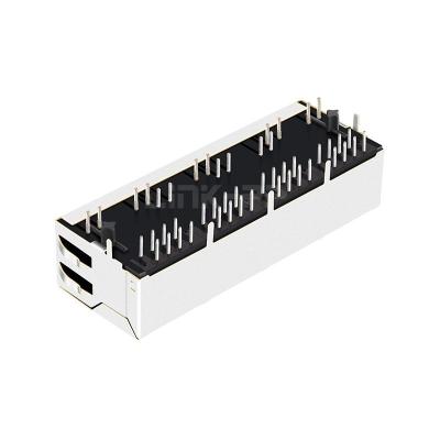 China X Multiple XMK-9742-8824-433D-L1-A Compatibel LINK-PP LPJE104AENL Tab Down Groen/Geel LED 1X4 Poort RJ45 Modulair zonder geïntegreerde magneten Te koop