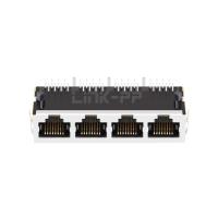 China Tab Down Without Led 1x4 Port 8P8C RJ45 Jacks without Integrated Magnetics for sale