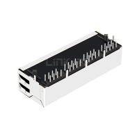 China Tab Down Without Led 1x4 Port 8P8C RJ45 Jacks without Integrated Magnetics for sale