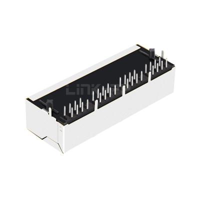 中国 WE 615032137821 互換 LINK-PP LPJEF104DNL 1X4 ポート モジュール式 ジャック コンネクタ 組み込み磁石なし タブダウン LEDなし 販売のため