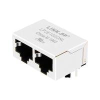 China Tab Down Without LED 1X2 Port Side Entry Pcb Shielded RJ45 Modular Jack without Integrated Magnetics for sale