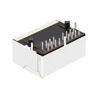 China Tab Down Without LED 1X2 Port Side Entry Pcb Shielded RJ45 Modular Jack without Integrated Magnetics for sale