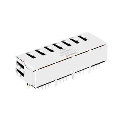 Cina X Multiple XRJK-S-04-8-8-0-905 Compatibile LINK-PP LPJEF123XCNL Tab Down senza LED 1X4 Port RJ45 Jack senza magnetismo integrato in vendita