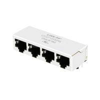 China Tab Down Without LED 1X4 Port RJ45 Connector without Integrated Magnetics for sale