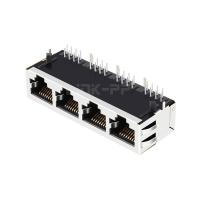 China Tab Down Without LED 1X4 Port RJ45 Connector without Integrated Magnetics for sale