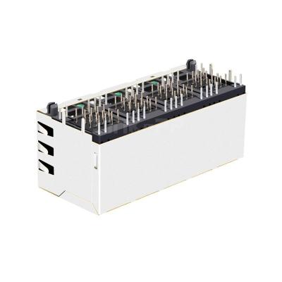 Cina Tab Up LED rosso e giallo/verde senza LED 2X4 Port RJ45 8 pin Jack Jack di connettore senza magneti integrati in vendita