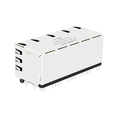 Cina Amfenolo 10118077-523B010LF Compatibile LINK-PP LPJE108XAGNL Tab Up Giallo/Verde LED 2X4 Port Connector Ethernet senza magneti integrati in vendita