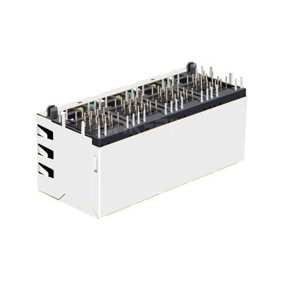 Cina X Multiple XRJD-S-24-8-8-4 Compatibile LINK-PP LPJE108XAHNL Tab Up Verde/Giallo LED 2X4 Port Connector Ethernet senza Magnetics integrati in vendita