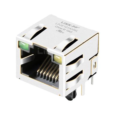 Cina X Multiple XRJM-S-01-8-8-X-F2 Compatibile LINK-PP LPJE101AHNL Tab Up Verde/Giallo LED 1X1 Port RJ45 Jack senza magneti integrati in vendita