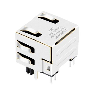 China X Multiple XRJM-S-01-8-8-X-F2 Compativel LINK-PP LPJE101AHNL Tab Up LED Verde/Amarela 1X1 Port RJ45 Jack sem Magnéticos Integrados à venda