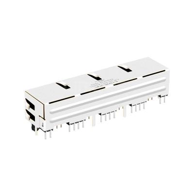中国 X マルチプル XRJM-S-04-8-8-4-DN2-INC コンパティブル LINK-PP LPJE401AHNL タブアップ グリーン/イエロー LED 1X4 ポート ラン ジャック RJ45 統合磁性なし 販売のため