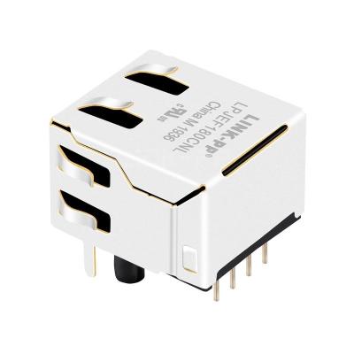 中国 タブダウン LEDなし 1X1ポートサイドエントリー Pcb RJ45 モジュール式ジャック 組み込み磁性なし 販売のため