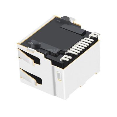 Cina WE 634008137521 Compatibile LINK-PP LPJES101XAGNL Single Port RJ45 connettore senza magneti integrati in vendita