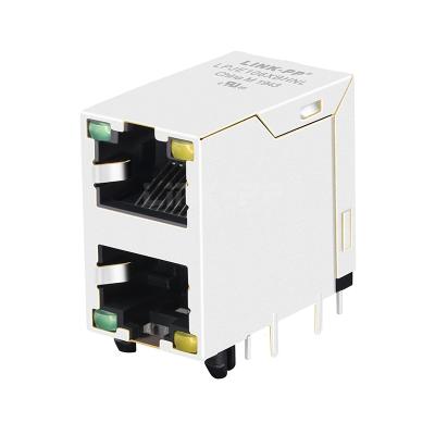 Cina LPJE106XBHNL senza magnetismo integrato RJ45 connettore femminile 2X1 porta verde/giallo LED in vendita