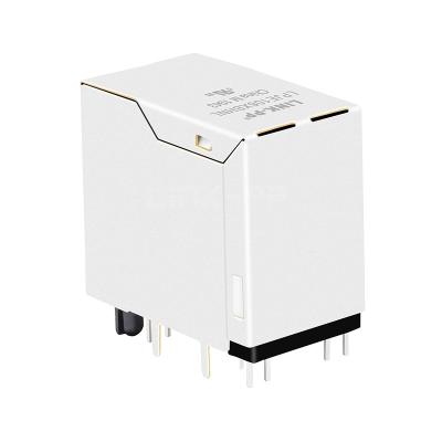 China X Multiplos XMD-9763-1A1A10A-241 Compatível LPJE106XBHNL 2X1 Port Ethernet Jack RJ45 sem Magnetismo Integrado Tab Up LED Verde/Amarela à venda