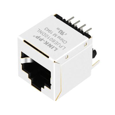 China zonder LED 1X1 poort 8P8C Verticale RJ45 modulaire aansluiting zonder geïntegreerde magneten Te koop