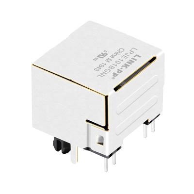 Cina LPJE101BGNL Ethernet RJ45 Jack senza magnetismo integrato Tab Up LED giallo/verde 1X1 Port in vendita