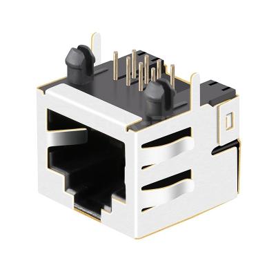 China LPJE101CNL Conector de entrada lateral de PCB protetor RJ45 Jacks modulares à venda