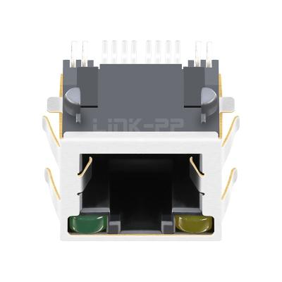 Cina LPJES1013AGNL 1 Port SMT RJ45 Jack modulare senza magneti integrati in vendita