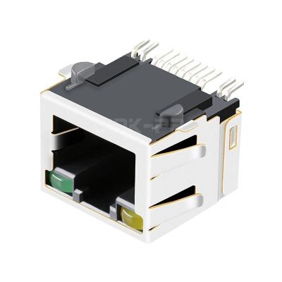 Cina LPJES1013AGNL 1 Port SMT RJ45 Jack modulare senza magneti integrati in vendita