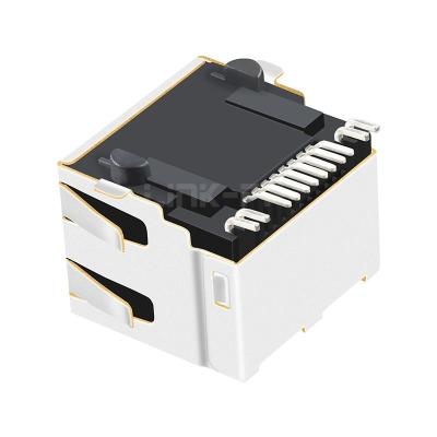 Cina LPJES1013AGNL 1 Port SMT RJ45 Jack modulare senza magneti integrati in vendita