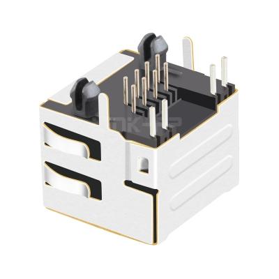 Cina LPJE101AGNL 1X1 Port Ethernet RJ45 Jack senza magnetismo integrato Tab Up in vendita