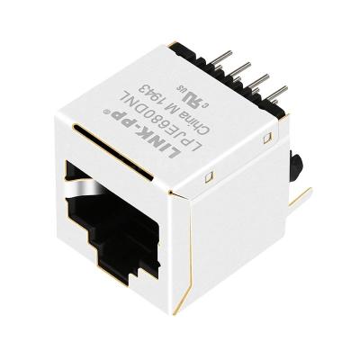 China LPJE680DNL zonder LED 8P8C Verticale RJ45 modulaire aansluiting zonder geïntegreerde magneten Te koop