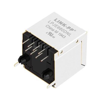 China LPJE680DNL zonder LED 8P8C Verticale RJ45 modulaire aansluiting zonder geïntegreerde magneten Te koop