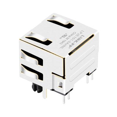 China LPJE101-0AHNL 1X1 Port RJ45 8P8C Jack modular sem magnéticos Tab Up Verde/Amarela LED à venda