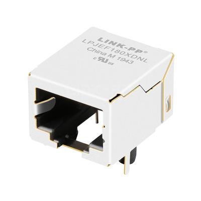 Cina LPJEF180XDNL Pcb di ingresso laterale senza connettori a LED RJ45 Jack di montaggio del pannello senza magneti integrati in vendita