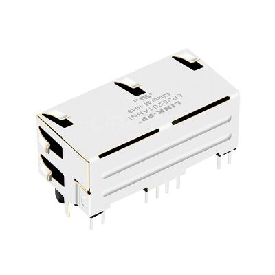 Cina LPJE201AHNL Tab UP Verde/Giallo LED 1X2 Port RJ45 Jack modulare senza magneti integrati in vendita