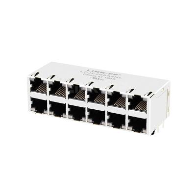 Cina LPJE265A4NL 2X6 Port RJ45 Jack modulare Green&Yellow/Green&Yellow LED senza magneti integrati in vendita