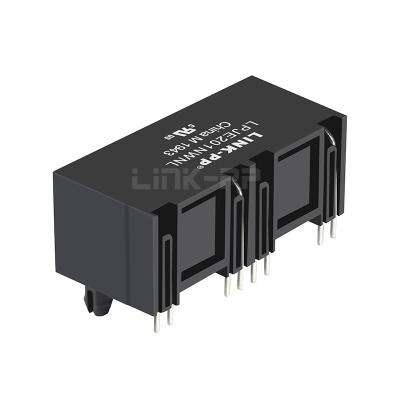 Cina LPJE201NWNL RJ45 1X2 Jack modulare senza magneti integrati Tab UP Verde/LED verde in vendita