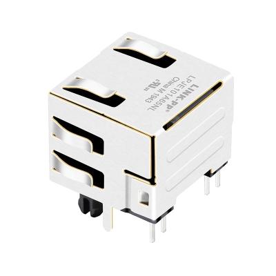 Cina LPJE101A65NL Tab Up Green/Green LED 1X1 Port RJ45 Jack senza magneti integrati in vendita