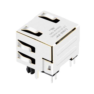 Cina LPJE101AWNL Tab Up Green/Green LED 1X1 Port RJ45 connettore senza magneti integrati in vendita