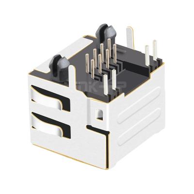 Cina LPJE101AWNL Tab Up Green/Green LED 1X1 Port RJ45 connettore senza magneti integrati in vendita