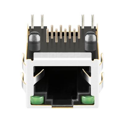 Cina LPJE101AWNL Tab Up Green/Green LED 1X1 Port RJ45 connettore senza magneti integrati in vendita