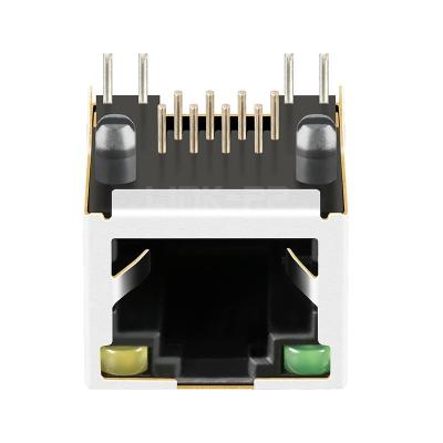 Cina LPJE101BHNL Tab Up Verde/Giallo LED 1x1 Port RJ45 Jack modulare senza magneti in vendita